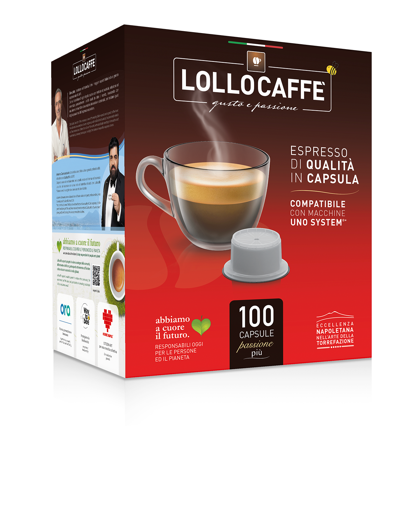 Capsule Uno indesit. Acquista 100 capsule cialde Lollo Caffè